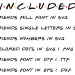 Friends Font Svg,Friends Svg With Dots,Friends Alphabet And Number Svg ...