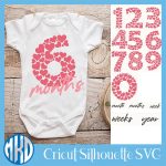 free baby milestone svg,free Numbers SVG,Heart SVG,Cricut Cut File,Free ...