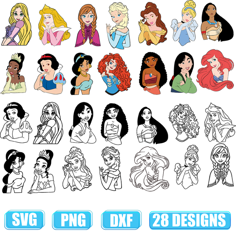 disney princess svg,elsa svg,anna svg