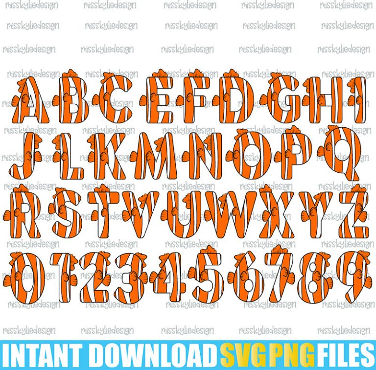 Nemo svg letters alphabet font